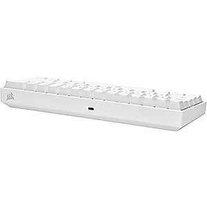 Corsair - K65 RGB Mini Wired 60% Mechanical, CH-9194114-NA, Cherry MX Speed Linear Switch Gaming Keyboard with PBT Double-Shot Keycaps - White (Renewed)