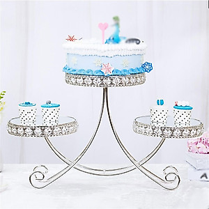 Cake Stand Exquisite Three-Layer Cake Rack Wedding Banquet Decoration Table Setting Dessert Pastry Display Rack Dessert Stand Cupcake Holder