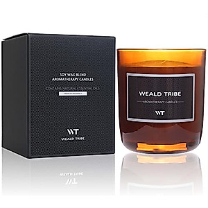 Scented Soy Candles, Vanilla Whiskey Aromatherapy Candles, Gifts Candles with Premium Natural Soy Candles for Home Scented & Bathroom Decor, Single Wick Candles 7 oz 40 Hour Burn