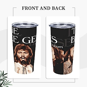 HIKTIEK Bee Rock Gees Band Stainless Steel Insulated Car Sippy Cup With Lid Travel Mug for Cold Hot 20 oz