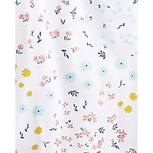 Simple Joys by Carter's Baby Girls' Snap-Up Rompers, Pack of 3, Rose/White/Beige, Newborn