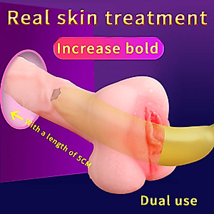 2 in 1 Design Realistic Dildo Pocket Pussy Tight Channels Soft Realistic Dildo for Women Men,Adult Sex Pocket Pussy Masturbator Love Toy