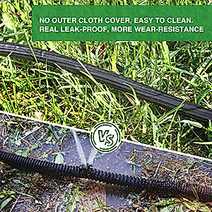 Expandable Garden Hose 50ft - New Patented Water Hose with 40 Layers of Innovative Nano Rubber - Real Leak-Proof Water Hose - 10-Function Spray Nozzle - Lightweight, Durable, Flexible (Black)
