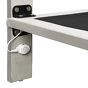 CITYLIGHT Upholstered Floating Bed Frame,Smart LED Bed Frame with Sensor Light and Headboard, Modern Velvet Floating Bed for Girls Boys Teens Adults, Grey