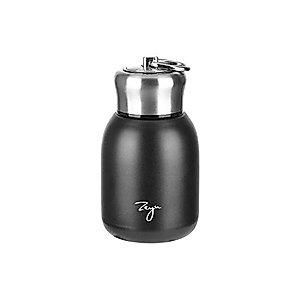 10.15oz/300ML Mini Thermal Mug Leak Proof Vacuum Flasks Travel Thermos Stainless Steel Drink Water Bottle Small Thermos Cups for Indoor and Outdoor by Floor88 (Black)