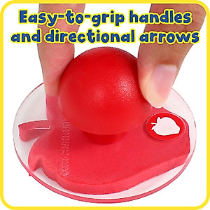 READY 2 LEARN Giant Stampers - Fruit - Set of 6 - Easy to Hold Foam Stamps for Kids - Arts and Crafts Stamps for Displays, Posters, Signs and DIY Projects