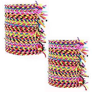 Elastic Hair Ties 100Pcs Hair Braided Scrunchies Stretch Bands No Crease Rope Ponytail Holder Hair Accessories for Girls Women(Multicolor)