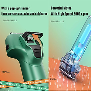 Electric Razor for Men,New Upgrade Electric Shaver with Pop-Up Trimmer,Portable USB Rechargeable Wet Dry Foil Shaver Easy One-Button Use Suitable for Home,Car,Travel Gifts for Male Father Boys