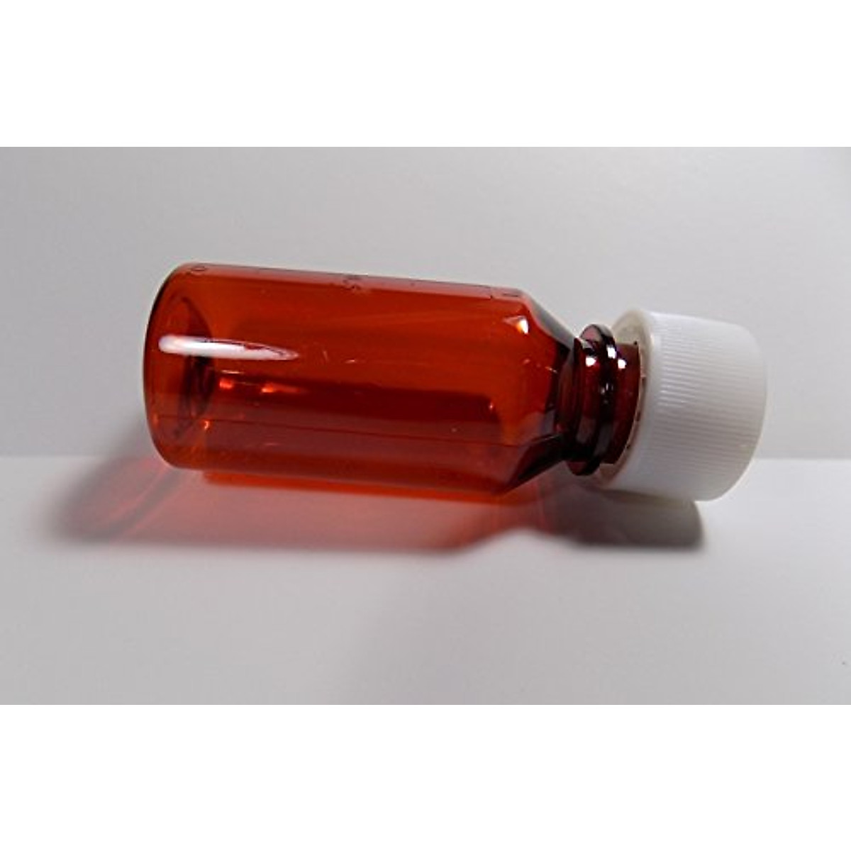 Graduated Ovals 1 Ounce Plastic Amber Medicine-Travel RX Bottles w/Caps-Perfect for Travel-Very Strong Sidewall and Secure-10 Pack-Pharmaceutical Grade Product