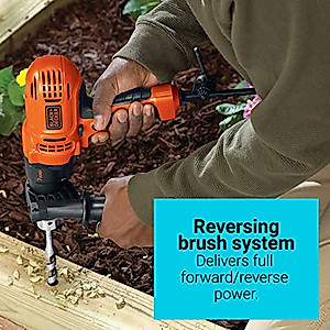 BLACK+DECKER 7.0 Amp 1/2 in. Electric Drill/Driver Kit (DR560)