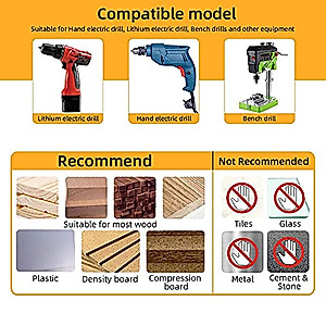 Countersink Drill Bit Set, Wood Hole Timber Working Drill Bits for Wood Screw Cutter Adjustable with Hex Key Wrench 6 Sizes 2.8×8, 2.8×10, 3×8, 3×10, 3.2×8, 3.2×10