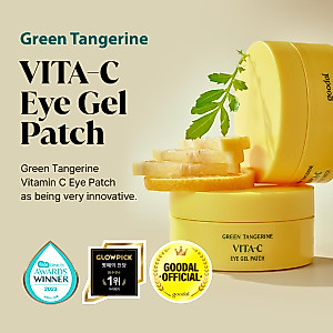 GOODAL Green Tangerine Vitamin C Moisturizing Eye Patch, 5-minute, Hydrating Gel Patch (60 sheets) (Ver.2)