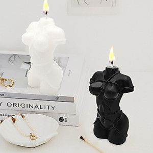 2 PCS Body Shaped Candle, Female Body Candle Woman S&M Torso Sexy Candles for Living Room Bedroom Bathroom Home Table Aesthetic Decoration Christmas, Soy Wax Scented Candle Scented