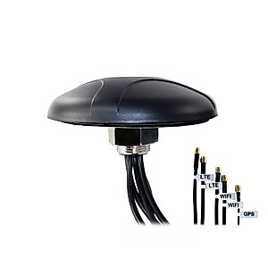 Proxicast 5-in-1 Professional Low-Profile MIMO LTE + Wi-Fi + GPS Screw Mount Combination Vehicle Antenna Compatible with Cradlepoint, Digi, Peplink and Other Modems/Routers (ANT-500-221)
