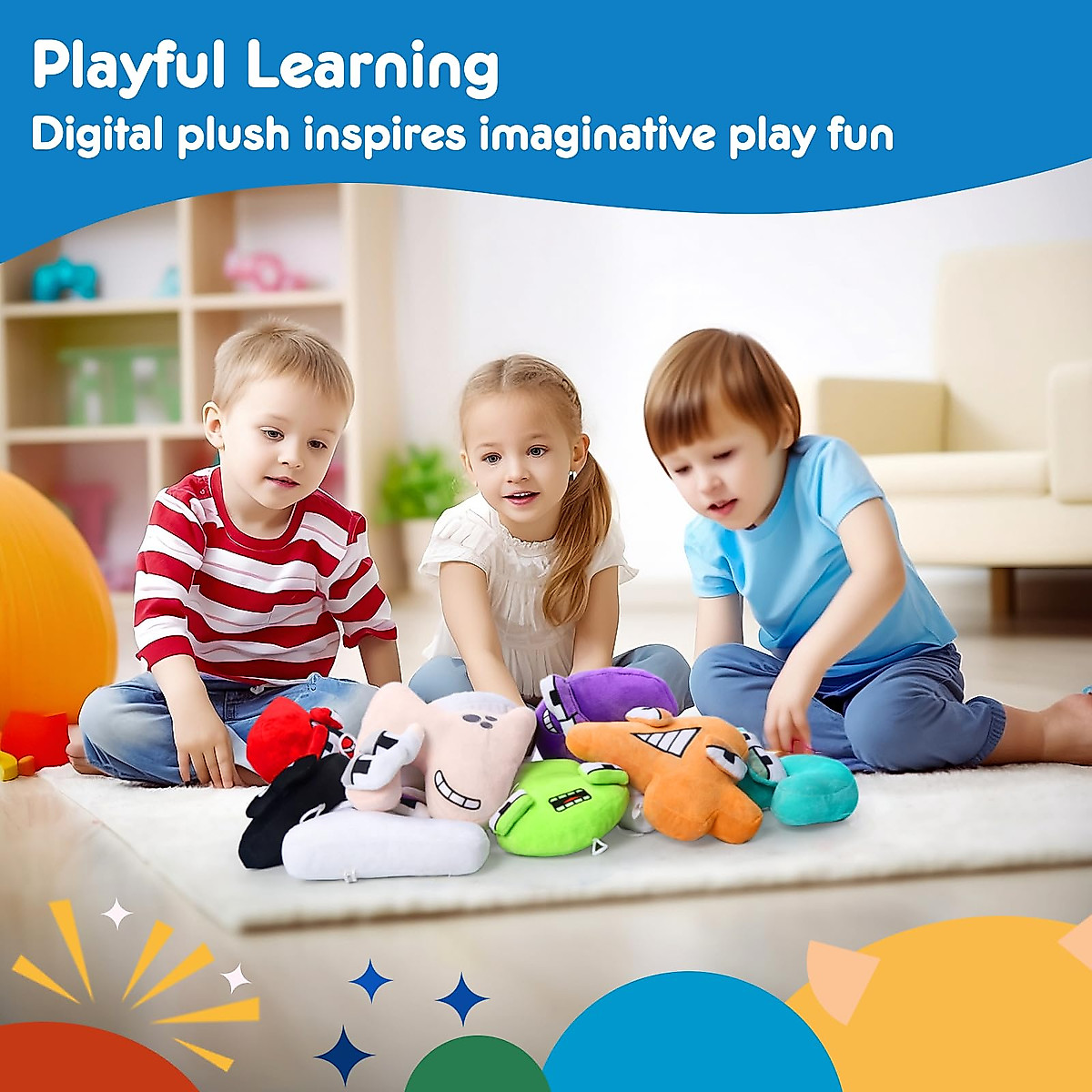 HARPPA Number Plush Toys,1-10 Number Toy,Learning for Toddlers,Kids Birthday Holidays Party Favor Preferred Gift, Stuffed Animals Doll Toys, Room Decoration, Gifts for Thanksgiving Day&Christmas Day