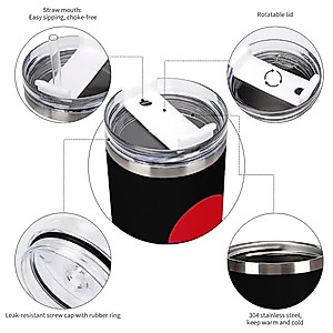 Armenian Flag Heart Tumbler with Handle Travel Mug Water Bottle Tea Coffee Cup White-style