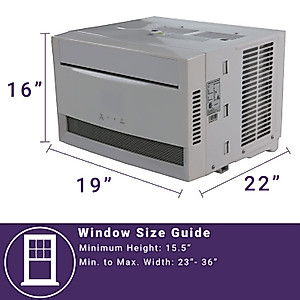 Freonic 12,000 BTU Window Air Conditioner and Dehumidifier, 115V, Window AC Unit for Rooms up to 550 Sq. Ft., Air Conditioner Window Unit with LED Display, Follow Me Remote, and Automatic Louvers