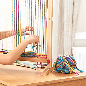 Melissa & Doug Wooden Multi-Craft Weaving Loom (Arts & Crafts, Extra-Large Frame, Frustration-Free Packaging)