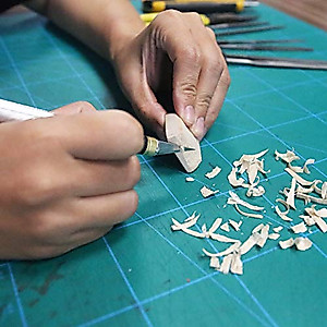 XW Hobby Knife Set- 45mm SKS-7 Rotary Cutter and Precision Knife for Art, Quilting and Crafting,12 Bonus Blades