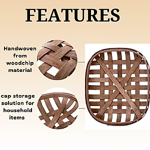 SEDLAV Brown Woodchip Tobacco Decorative Basket - Rustic Charm for Home Organization