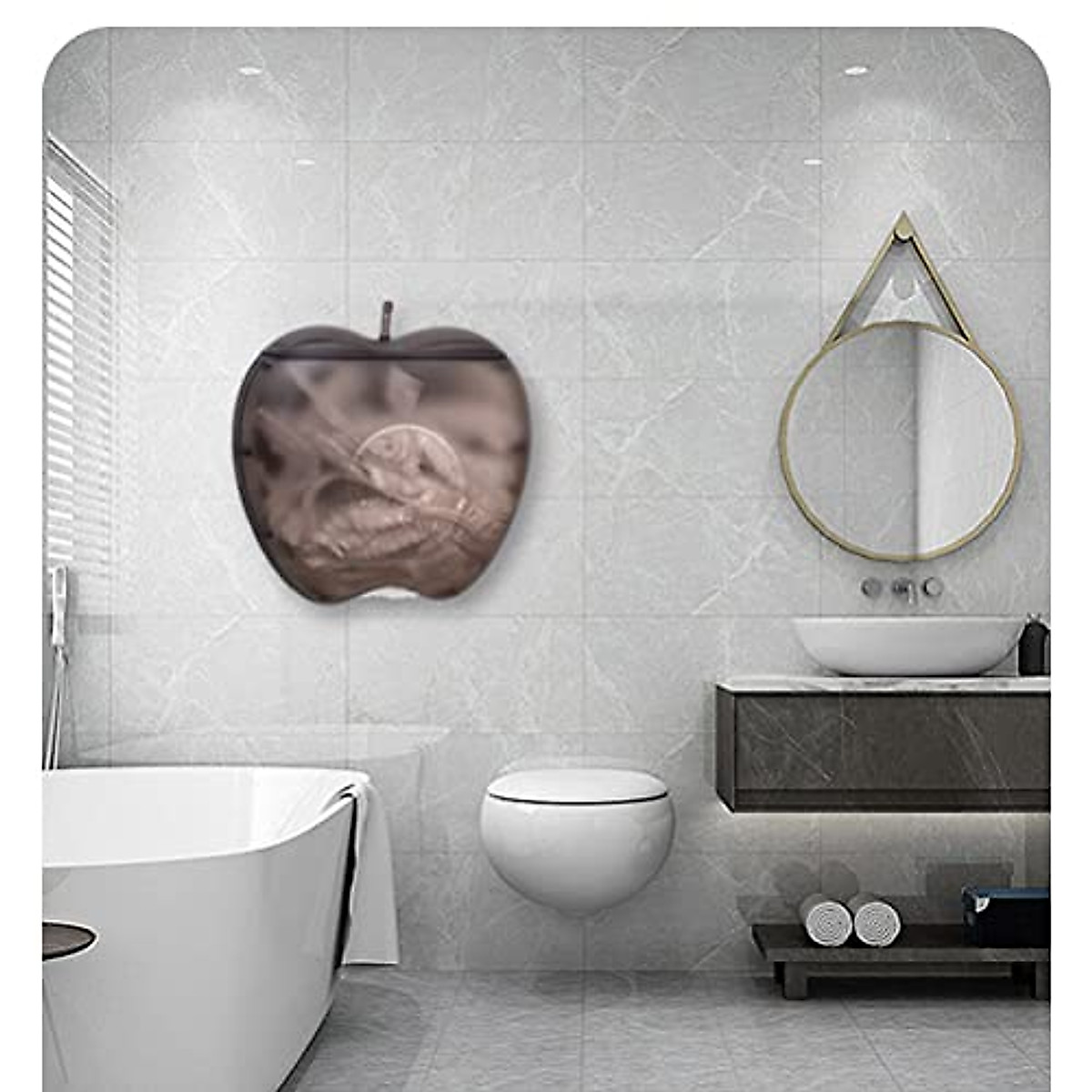 SAMTN Disposable Clingfilm Storage Box, Plastic Wrap Storage Box with Lid, Wall mounted Food Cling Film Container (black)