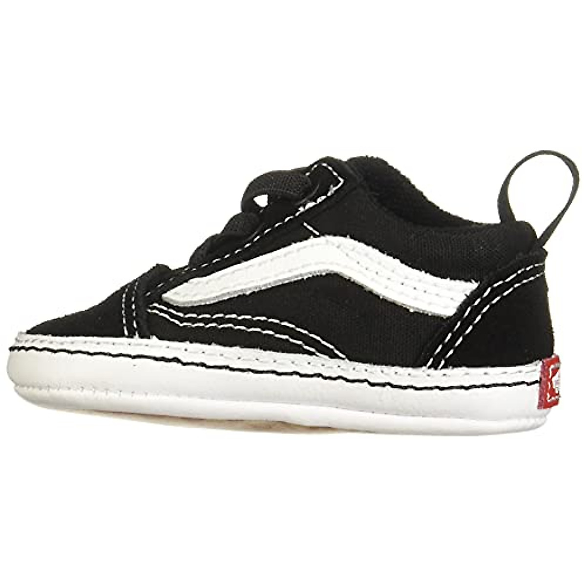 Vans Old Skool Crib (Infant/Toddler) Black/True White 4 Toddler M