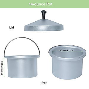 Electric Wax Warmer Machine for Hair Removal Professional Heater Pot Facial Skin Care Depilatory Machine Body Hair SPA Removal Facial Adjustable Temperature Aluminum 100 Removal Wooden Craft Sticks