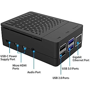 GeeekPi Case with PWM Fan for Raspberry Pi 4, 18W 5V 3.6A Power Supply for Raspberry Pi 4, Heatsinks, 64GB Preloaded (RPI OS) Card, Card Reader, Micro HDMI Cable, for Raspberry Pi 4 8GB/4GB/2GB/1GB