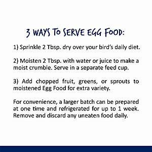 Vitakraft VitaSmart Egg Food for Birds - Daily Supplement for Parrots, Parakeets, Cockatiels, and Canaries - Bird Calcium Supplement 1.1 Pound (Pack of 1)