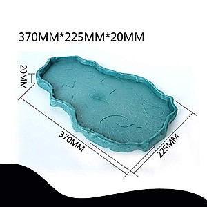 OMEM Luminous Reptile Food Bowl,Large Water Dish,Terrarium Bowls, Tortoise Bowl (Sky Blue)