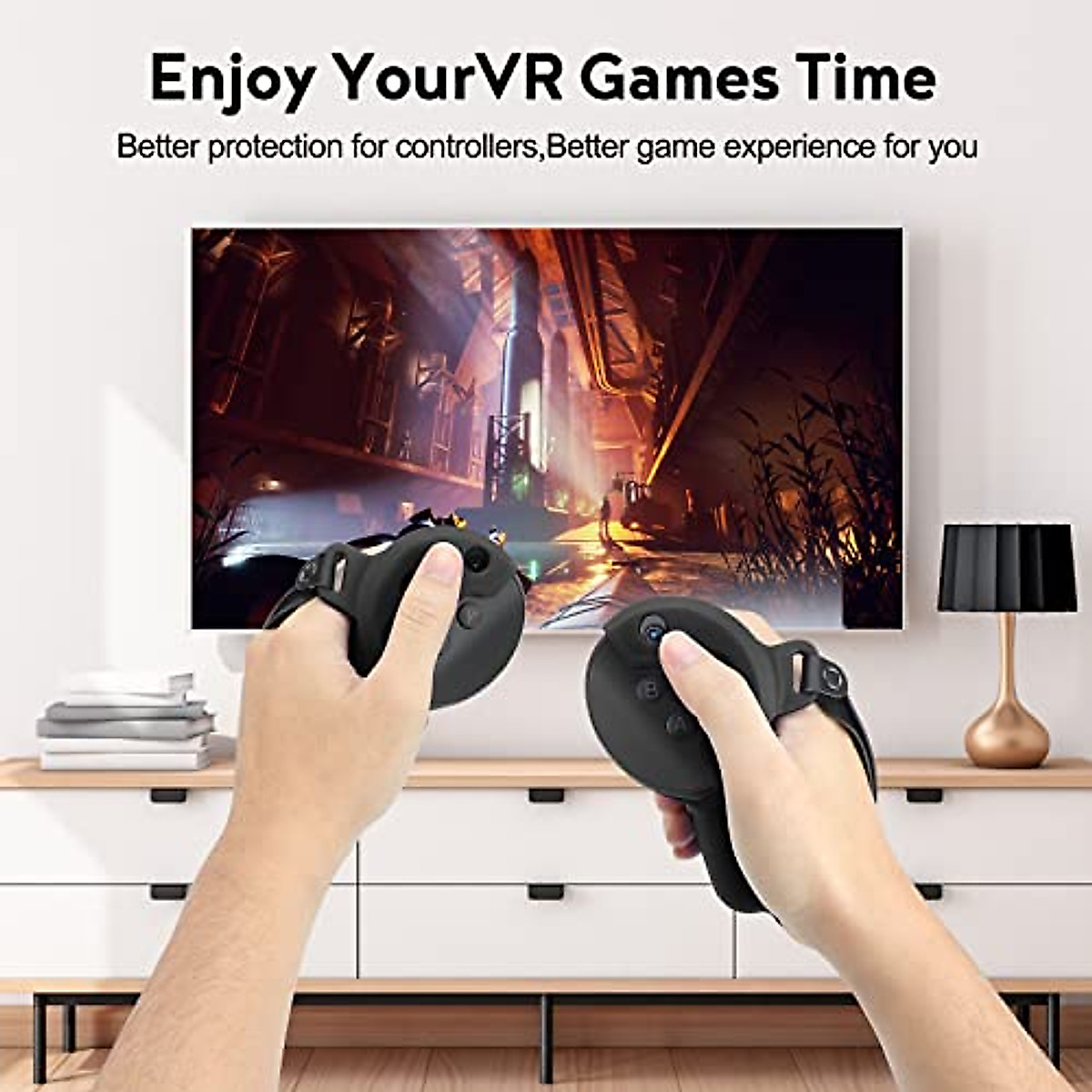 XIAOGE Controller Grips for Meta Quest Pro Accessories with Charging-without-Removing Design and Adjustable Anti-Throw Wrist Knuckle Strap, Silicone Anti-Slip Case Shell Protector for Quest Pro