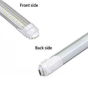 GOCuces 36W T8 LED Tube Lights 4 Foot Equal to 45.8in,60W F48T12 R17d HO Fluorescent Bulbs Replacement T12,White 6500K,Ballast Bypass,Dual-Ended Connection,V Shape for Shop,Sign,Basement,Pack of 10