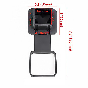 ZBGUN 2 Inch American Flag Trailer Hitch Cover Tow Hitch Covers Plug Cap Rubber Fits，for Toyota Jeep Chevrolet Ford Nissan Dodge Ram Porsche Range Rover Honda Ridgeline 2 Inch Hitch Receivers (Black)