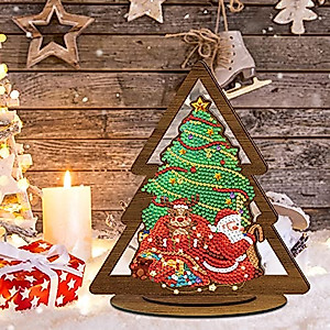 Christmas Diamond-Painting - DIY Christmas Diamond-Painting Kits for Kids,5D Full Drill Reinhstone Stocking Stuffers Christmas Gift for Women Kids Grils Friends Home Wall Decor Chucheng