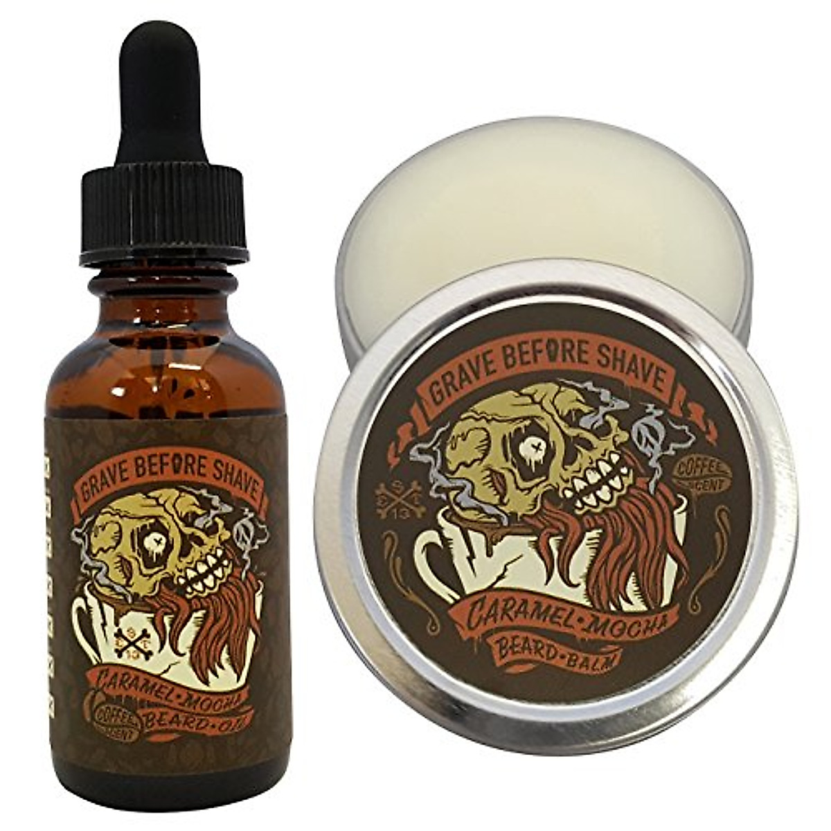 GRAVE BEFORE SHAVE™ CARAMEL MOCHA BEARD PACK (Caramel Mocha Coffee Scented)