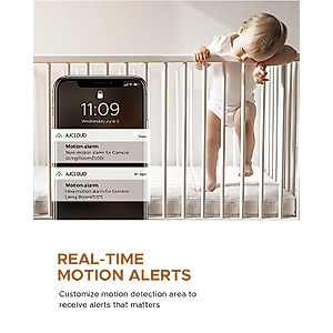 muson WiFi Home Camera for Baby/Pet/Nanny 1080P HD Indoor Wireless Surveillance Camera with Motion Detection, Night Vision, Two-Way Audio, Compatible with Alexa, Compatible with Smartphones, White