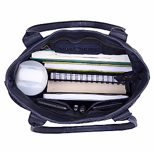 ANTONIO VALERIA Alice Blue Braided Washed Leather HandBag for Women