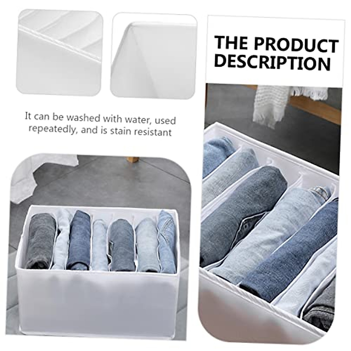 SOESFOUFU 1pc Underwear Storage Box Cabinet Drawer Necktie Organizer Clothes Storage Box Desk Closet Fabric Organizer Bra Drawer Dividers Sock Storage Box 7 Cell Sock Box Closet Storage Box