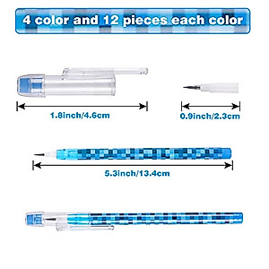 Kolewo4ever 48pcs Minecraft Pixel Pencils Pixel Miner Multi Point Pencils Stackable Pencil with Matching Eraser Party Favor Craft Classroom Rewards Prizes Goody Bag Treat Bag Stuffers