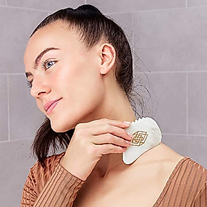 ILLUMINA BEAUTY Gua Sha Facial Tool, Unique 4-Edge Guasha Tool For Face, Jade Gua Sha Stone, Lymphatic Drainage Face Sculpting Tool