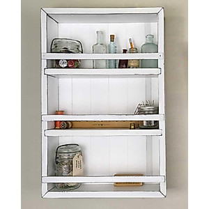 Mansfield Cabinet No. 102 - Solid Wood Spice Rack Cabinet Khaki Green/Castle Grey