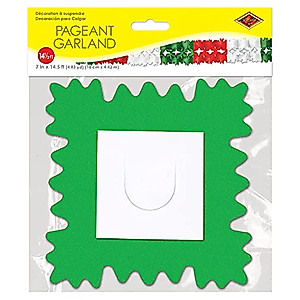 Pkgd Pageant Garland (red, white, green) Party Accessory (1 count) (1/Pkg)