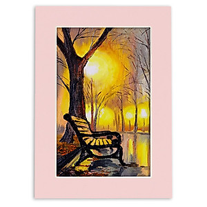 14x18 Mat Bevel Cut for 12x16 Photos - Acid Free Soft Pink Precut Matboard - For Pictures, Photos, Framing - 4-ply Thickness
