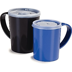 Carlisle FoodService Products Mug Plastic Coffee Mug with Large Handle for Buffets, Home, and Restaurant, Tritan, 12 Ounces, White