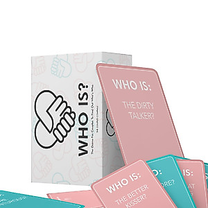 The Couples Company LLC | Who Is? Card Game | 180 Unique Cards | Perfect for Date Night & Parties | Prove Who Knows Who Best | Made for 2-12 Players