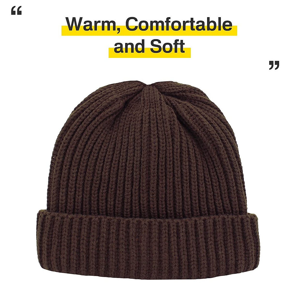 KBW-507 BRN Ribbed Knit Tie Dye Cuffed Beanie Thick Winter Ski Hat Skully Winter Warm Mens Womens Unisex