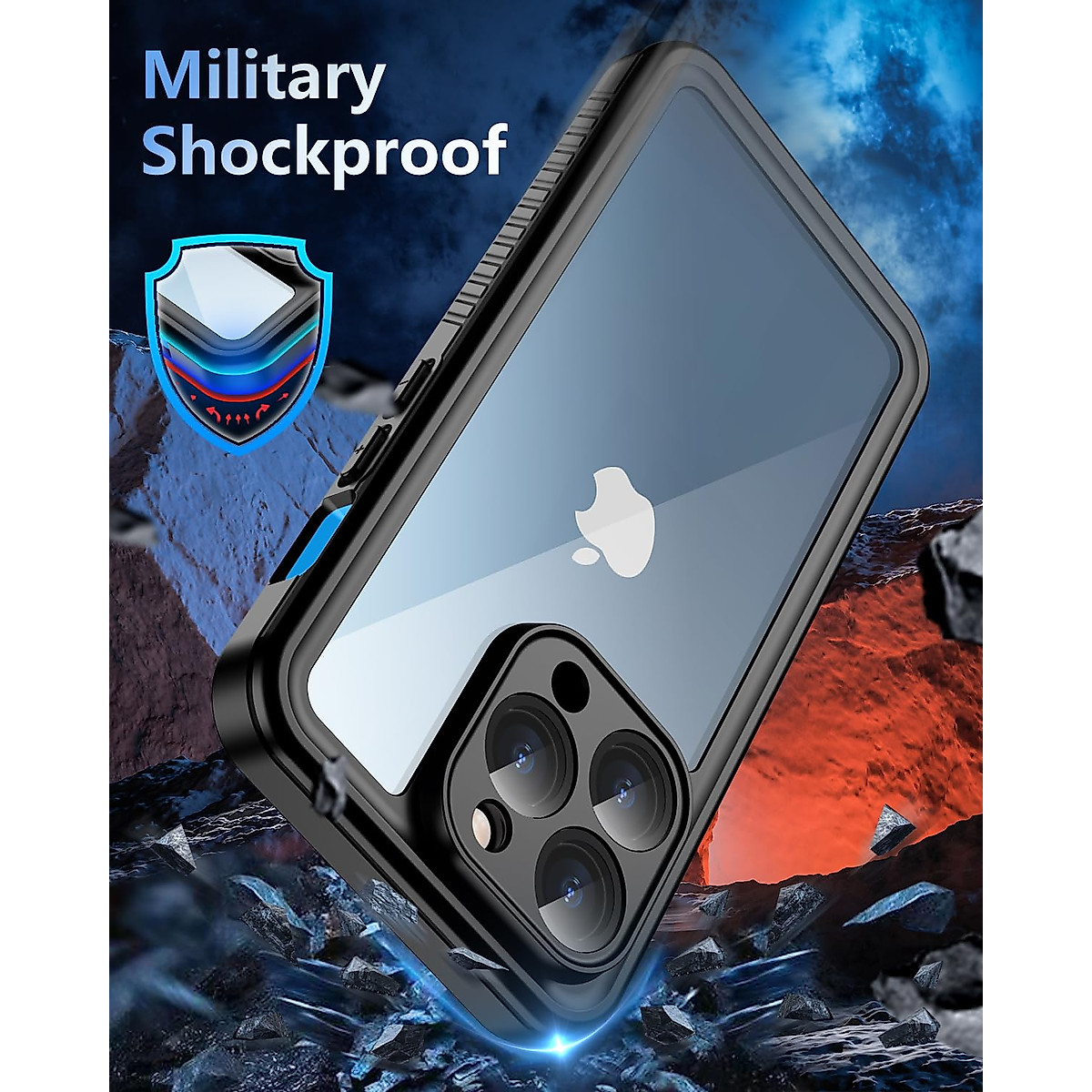 Oneagle for iPhone 15 Pro Case Waterproof,[IP68 Waterproof][Built-in Screen & Lens Protector][Dustproof][Real 360°] Full Body Heavy Duty Rugged Shockproof Protective iPhone 15 Pro Phone Case 6.1"