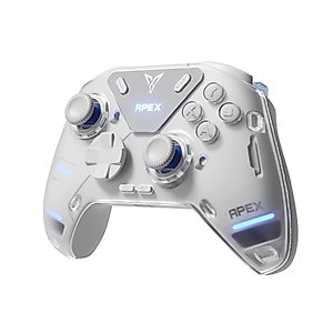 FLYDIGI APEX 4 Wireless PC Controller Forceflex Joystick Forceadapt Trigger 1000Hz Report Rate Full-Color LCD Display 1500mAh Battery Stereo Vibration PC/NS/TV/Android/Laptop