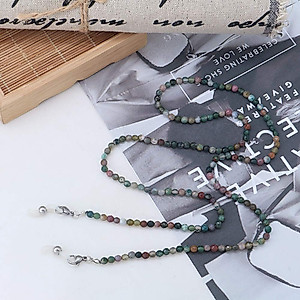 KAI Top Eyeglass Chain Sunglass Chain Fashion Natural Stone Beaded Mask Lanyard Chain Face Mask Holder Chain for Women Men