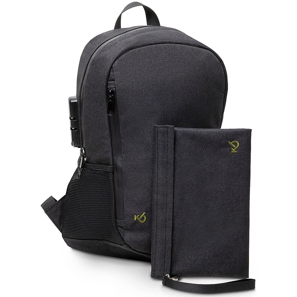 KEEP6 Backpack and Bag Set - Smell Proof with Lock for Men, Women, Kids, includes Minimalist Small Travel Odor Proof Bag, fits iPad and Macbook Air Laptop up to 13.3"